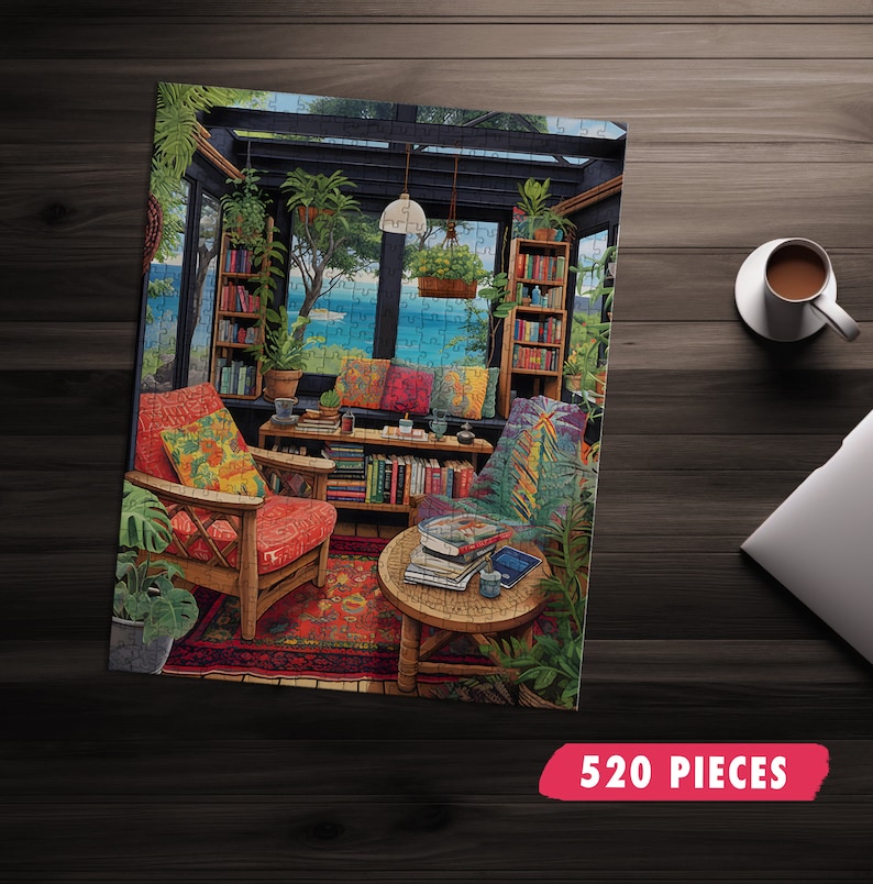 Cozy Book Nook Jigsaw Puzzle Adults Kids 1000+ Pieces | Introvert's ...