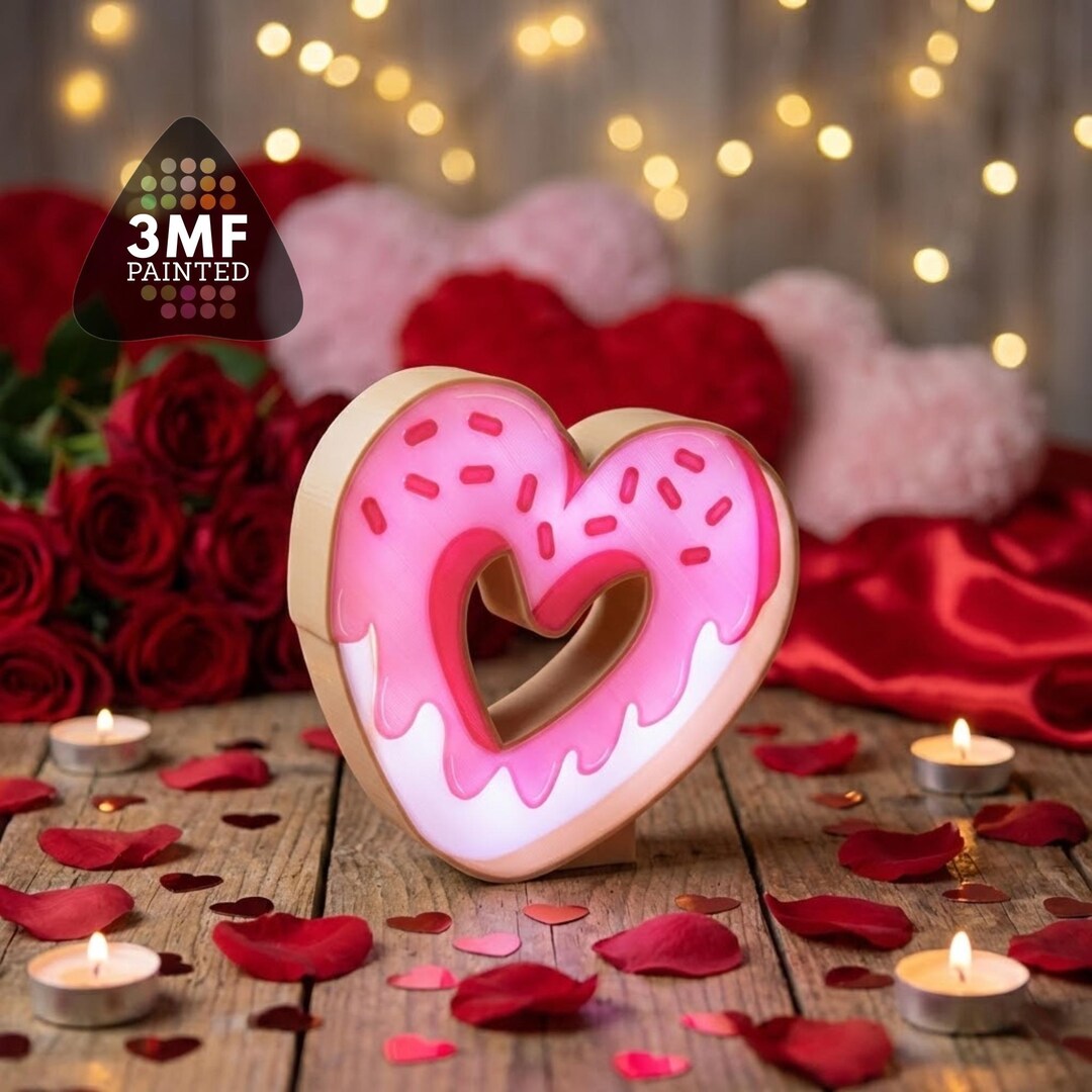 Heart Light Box 3D Print | Valentine's Day Decor (3MF) - Etsy