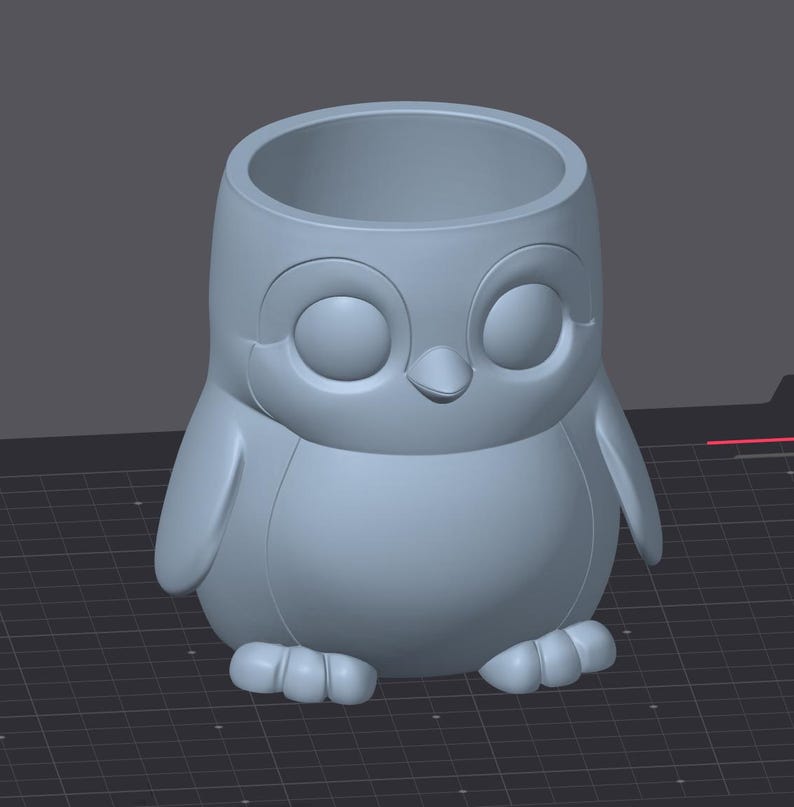 Penguin Pen Holder STL File – 3D Printable Kawaii Desk Organizer ...