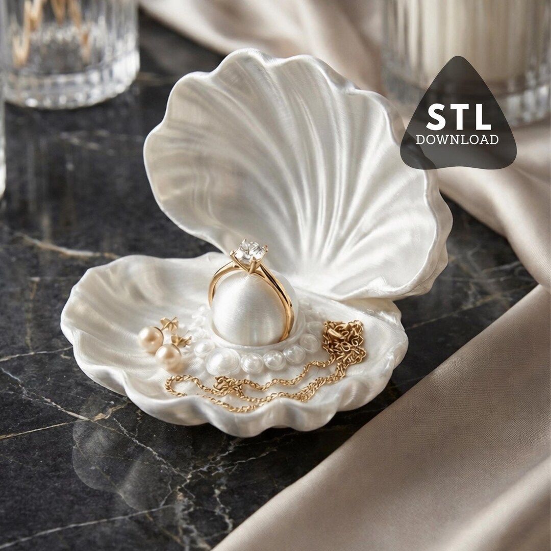 Clam Shell Ring Box STL File – 3D Printed Mermaid Proposal Case ...