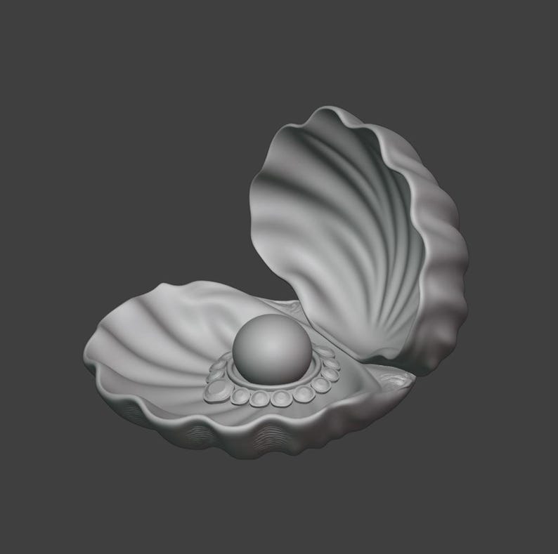 Clam Shell Ring Box STL File – 3D Printed Mermaid Proposal Case ...