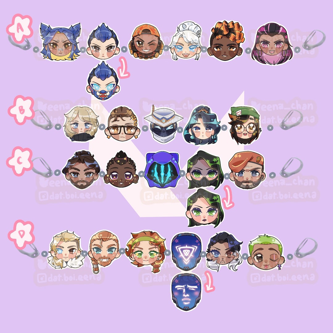 Linked Agents Valorant Keychains - Etsy