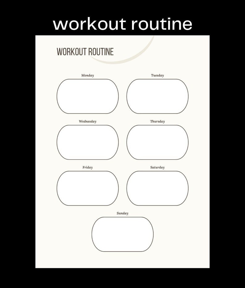 Printable Workout Routine Planner. - Etsy