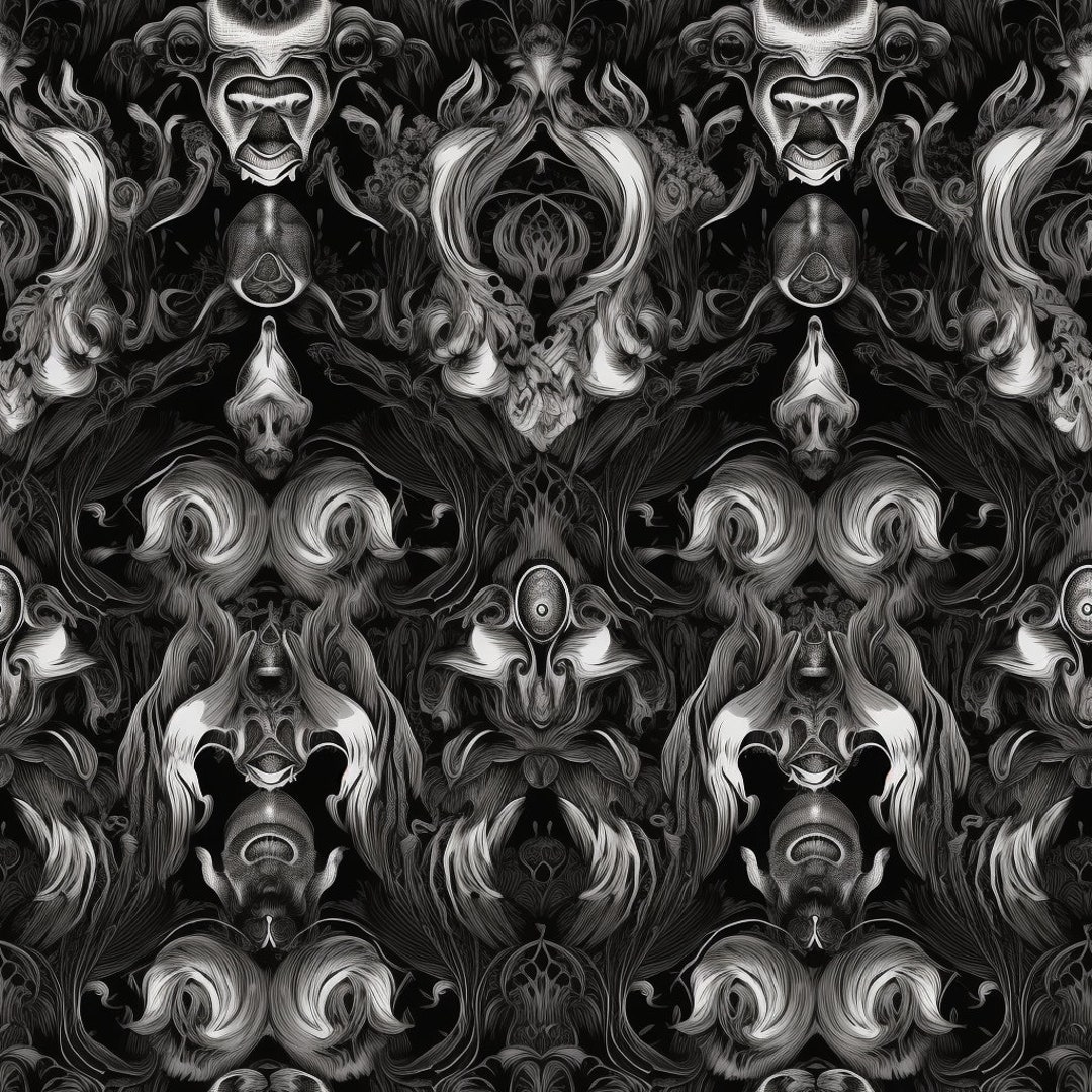 Detailed Gothic Wallpaper Pattern - Etsy
