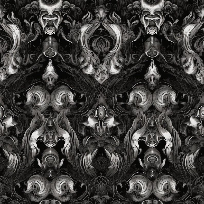 Detailed Gothic Wallpaper Pattern - Etsy