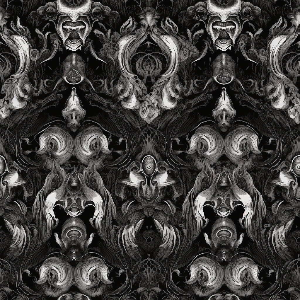 Detailed Gothic Wallpaper Pattern - Etsy