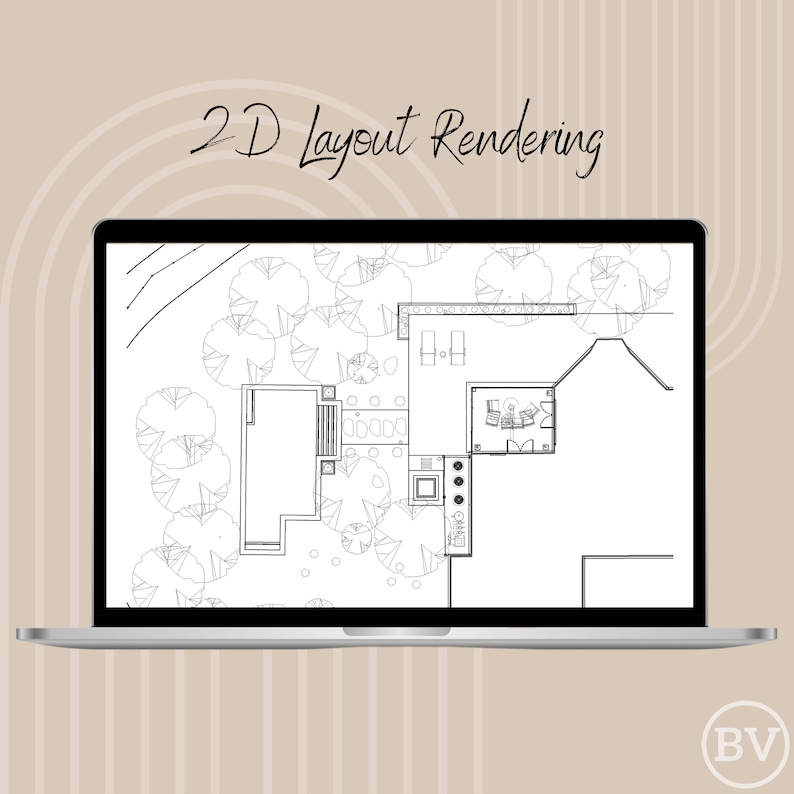 Front Yard Landscape, Backyard Landscape Design, 3D Rendering, Custom ...