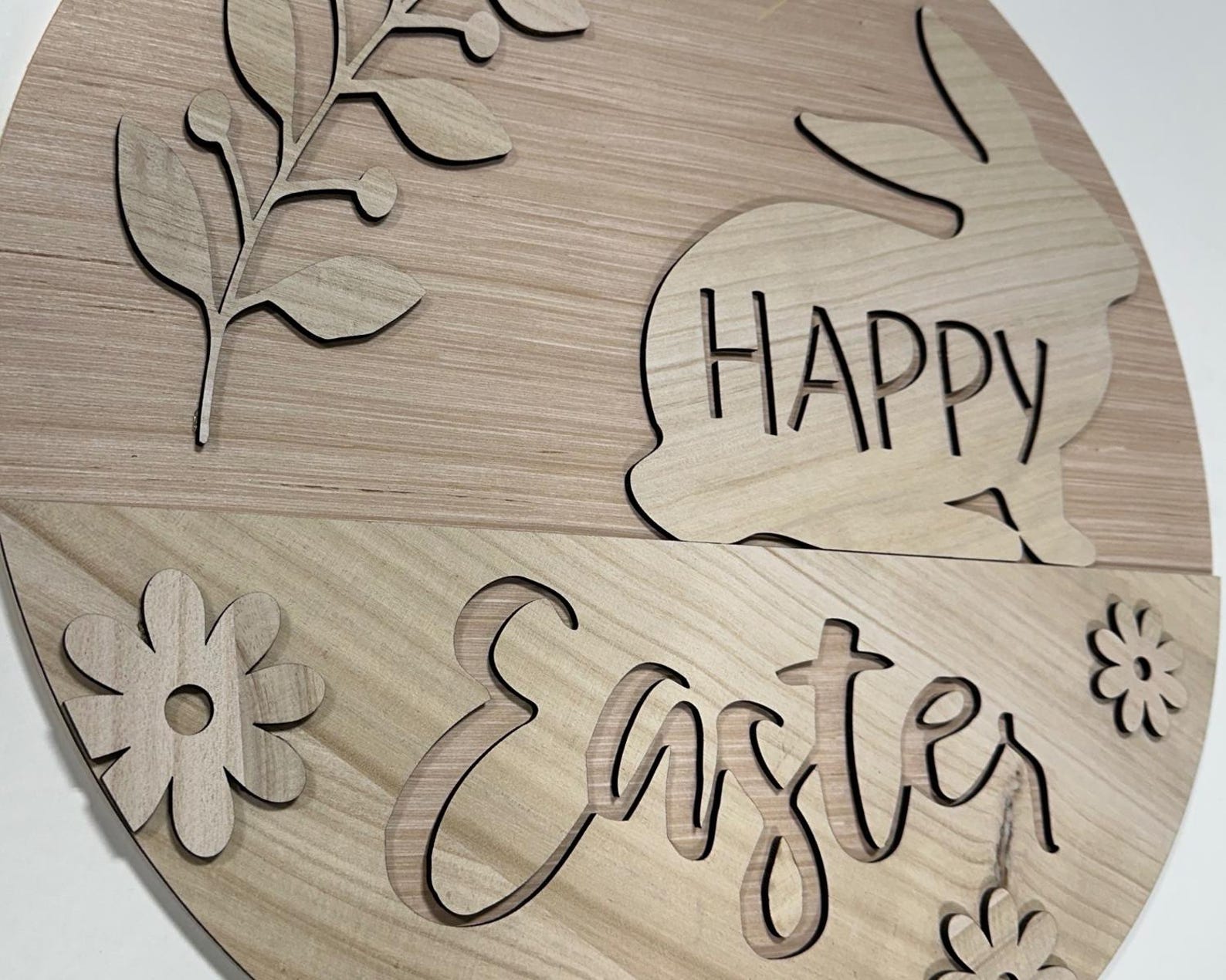 Happy EASTER Unfinished 18" Door Hanger Kit | DIY Group Kit | Wooden ...