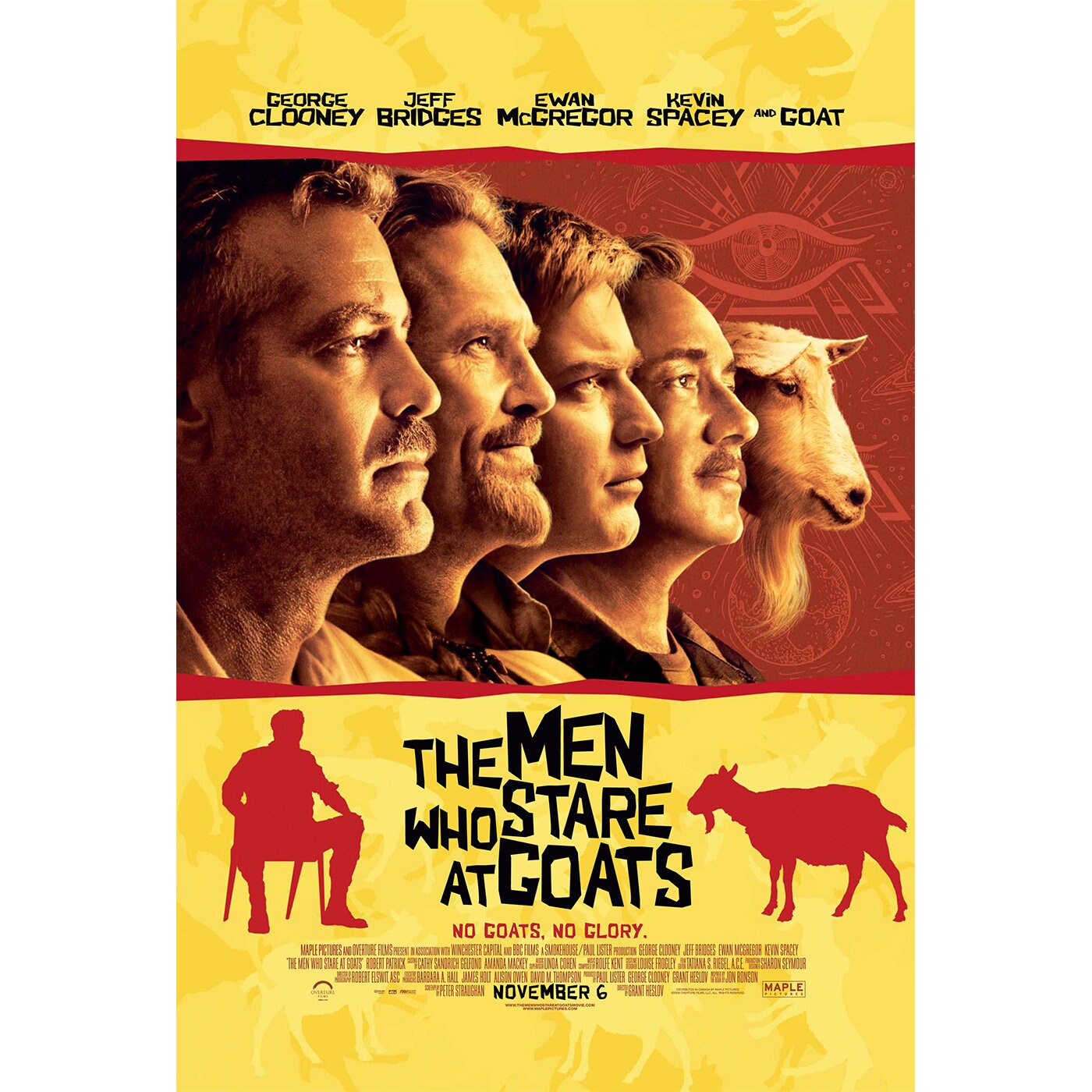 The Men Who Stare at Goats Movie Poster High Quality Canvas Wall Art ...