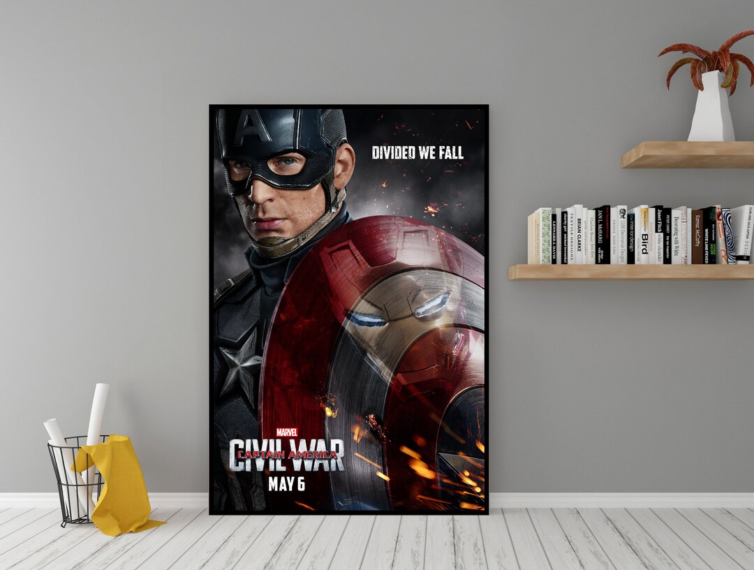 Captain America Civil War Movie Poster High Quality Canvas Wall Art ...