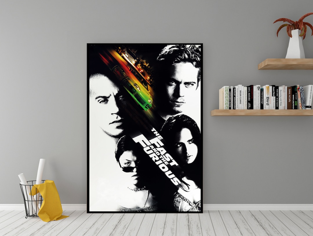 The Fast and the Furious Movie Poster High Quality Canvas Wall Art Room ...