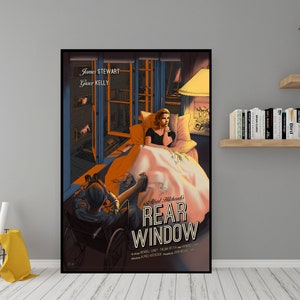 Rear Window Movie Poster High Quality Canvas Wall Art Room - Etsy