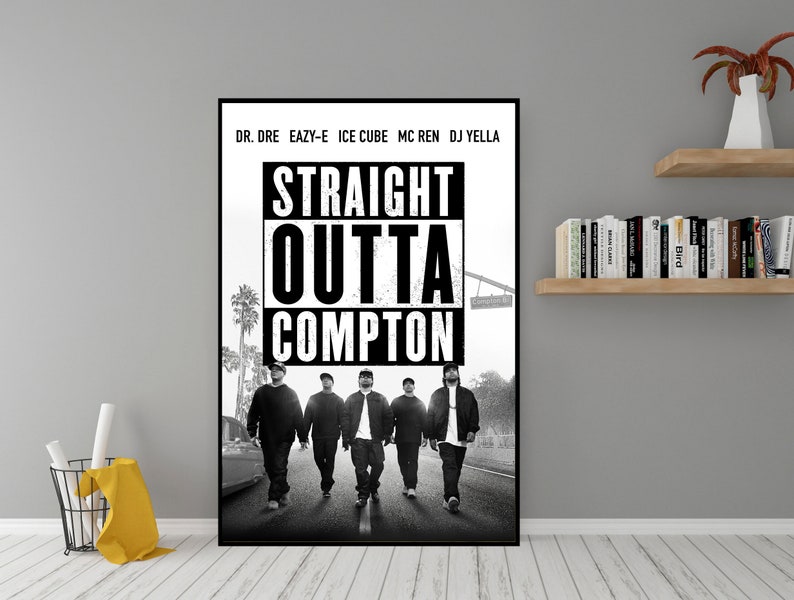 Straight Outta Compton Movie Poster High Quality Canvas Wall Art Room ...