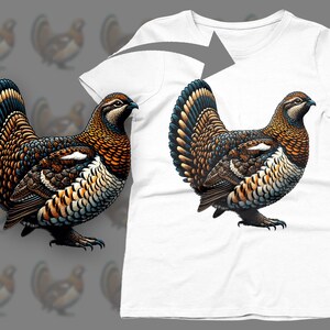 Bird Ruffed Grouse Wildlife Hunting SVG PNG Clipart Sublimation ...