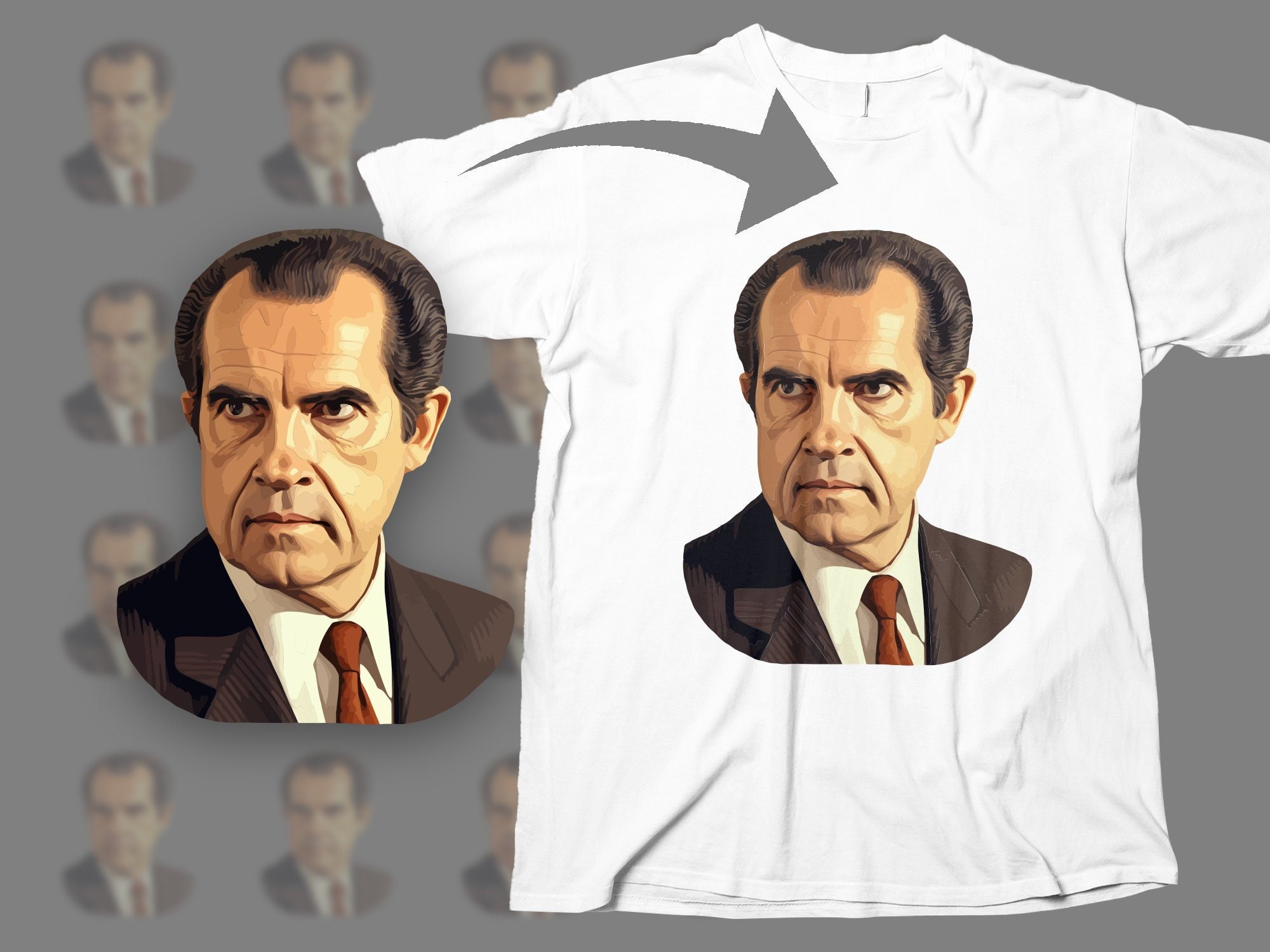 President Richard Nixon SVG PNG Clipart | Sublimation Transparent ...