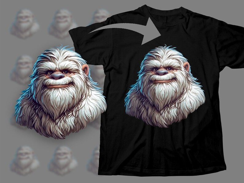 Cryptid Yeti Abominable Snowman SVG PNG Clipart Sublimation Transparent ...