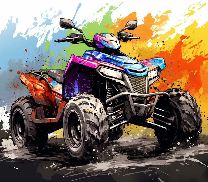 ATV 4 Wheeler off Road Motocross Racing PNG SVG Tumbler Printable Sublimation Digital Download ...