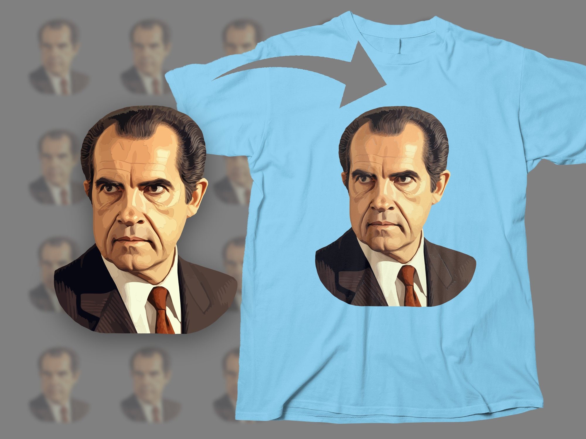 President Richard Nixon SVG PNG Clipart Sublimation Transparent ...