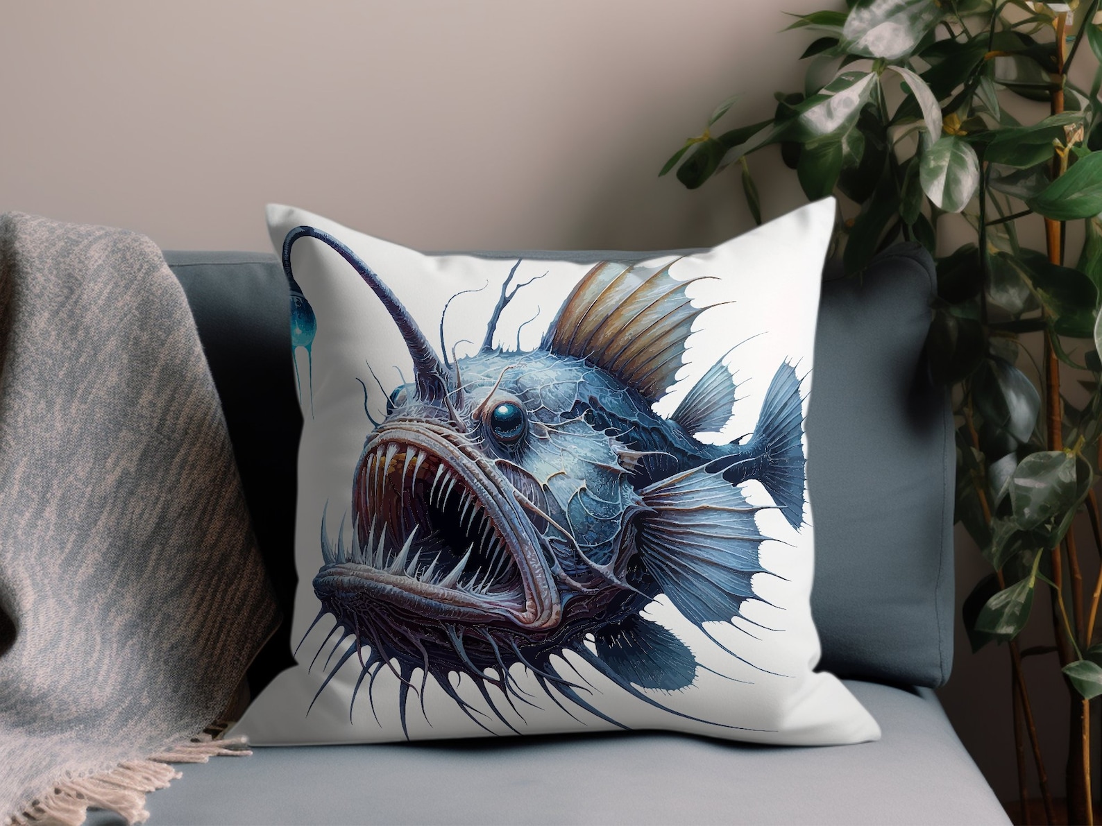 Ocean Anglerfish Deep Sea Fish SVG PNG Clipart | Sublimation ...