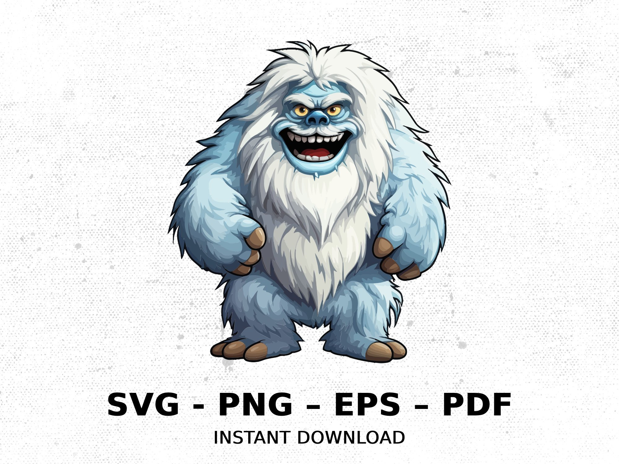 Cryptid Yeti Abominable Snowman SVG PNG Clipart Sublimation Transparent ...