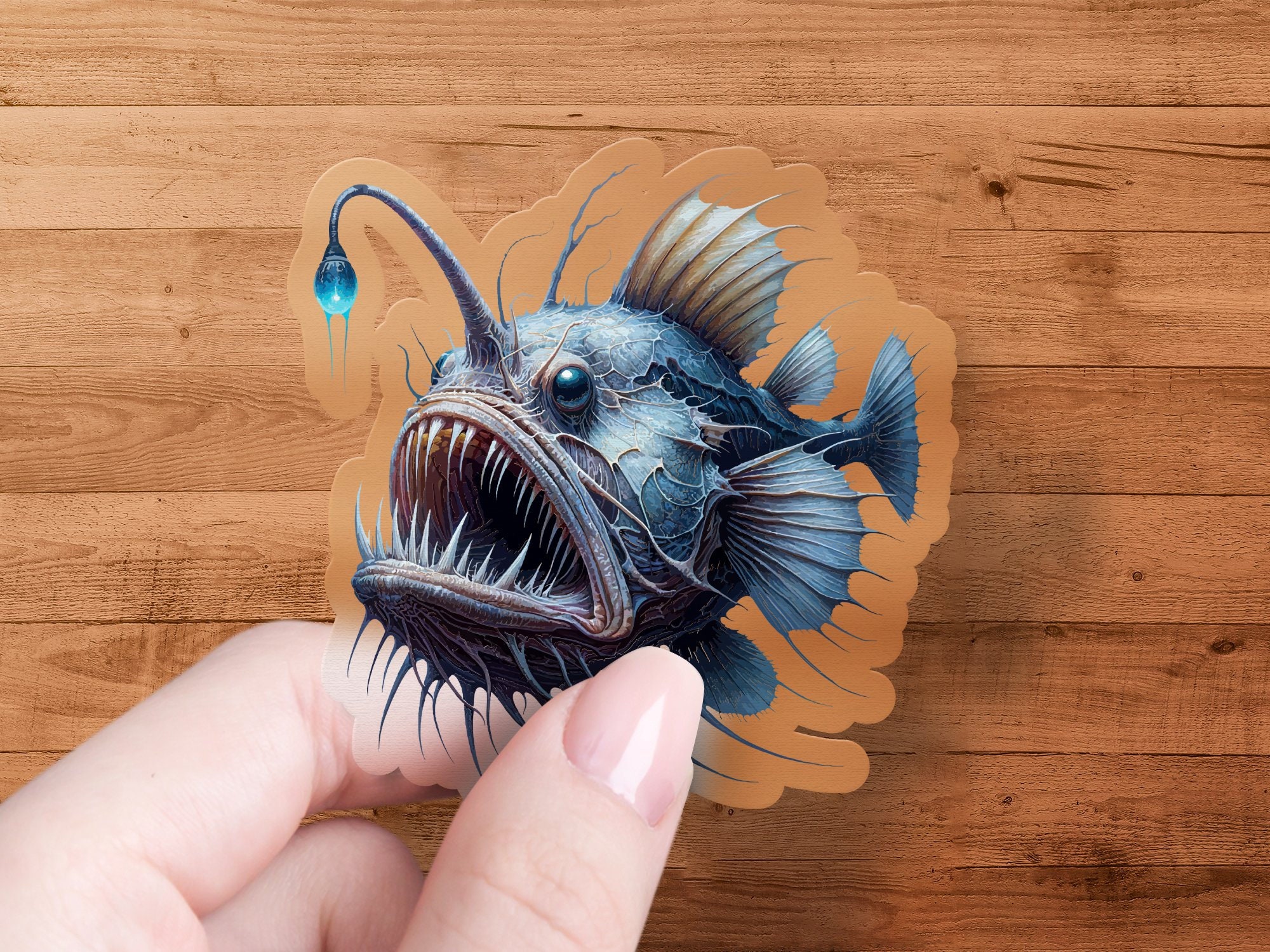 Ocean Anglerfish Deep Sea Fish SVG PNG Clipart | Sublimation ...
