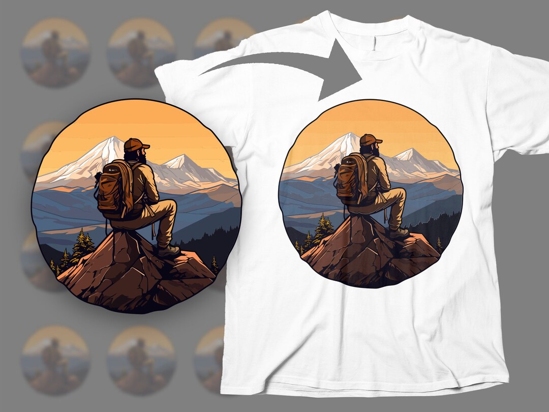 Adventurer Hiker Hiking Backpacker SVG PNG Clipart Sublimation ...