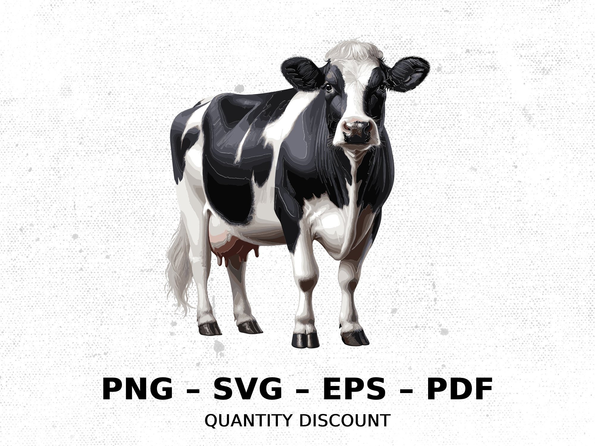 Cow Farm Dairy SVG PNG Clipart Sublimation Transparent Watercolor ...