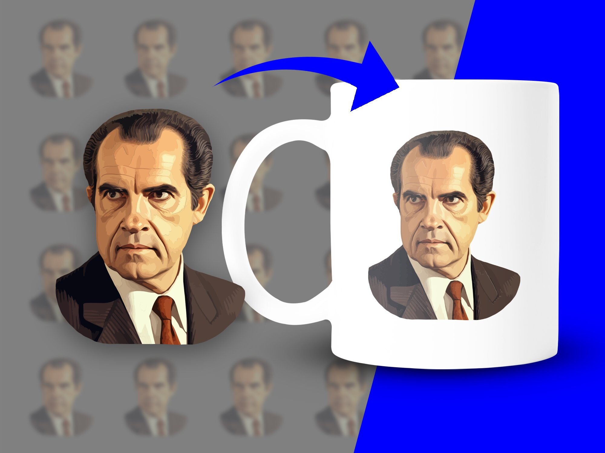 President Richard Nixon SVG PNG Clipart Sublimation Transparent ...
