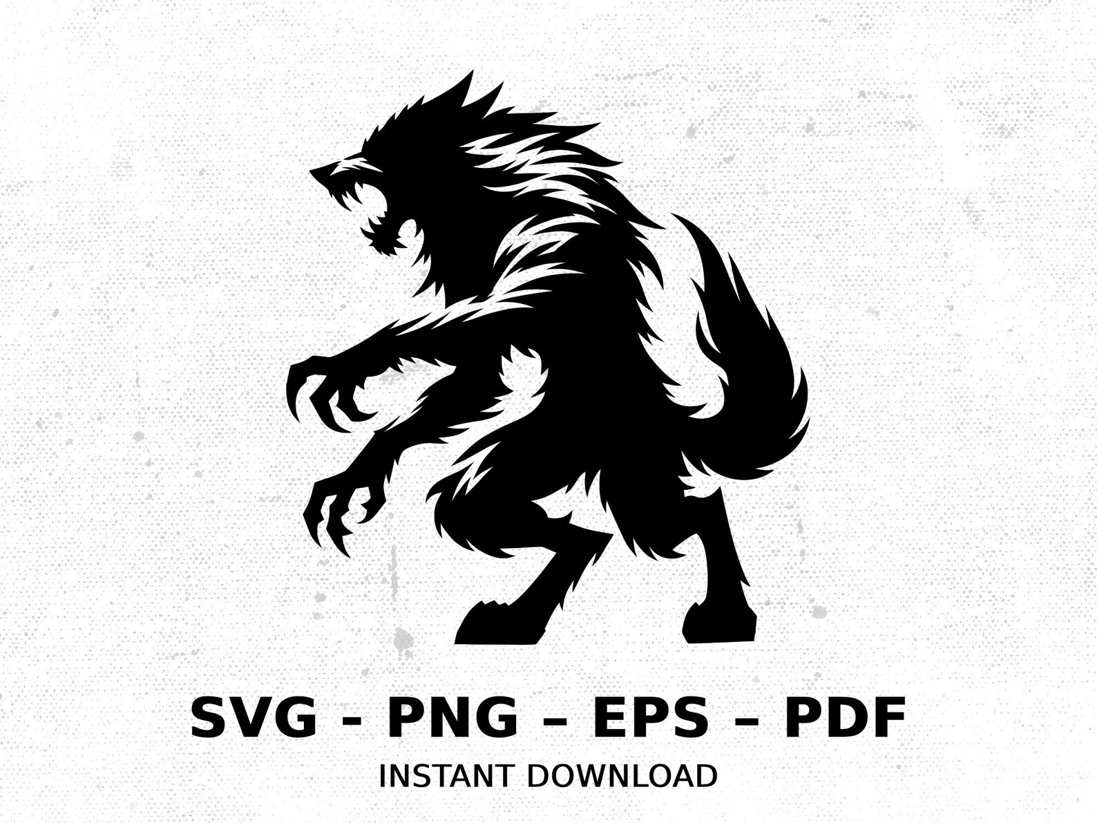Cryptid Werewolf Lycanthrope SVG PNG Clipart Sublimation Transparent ...