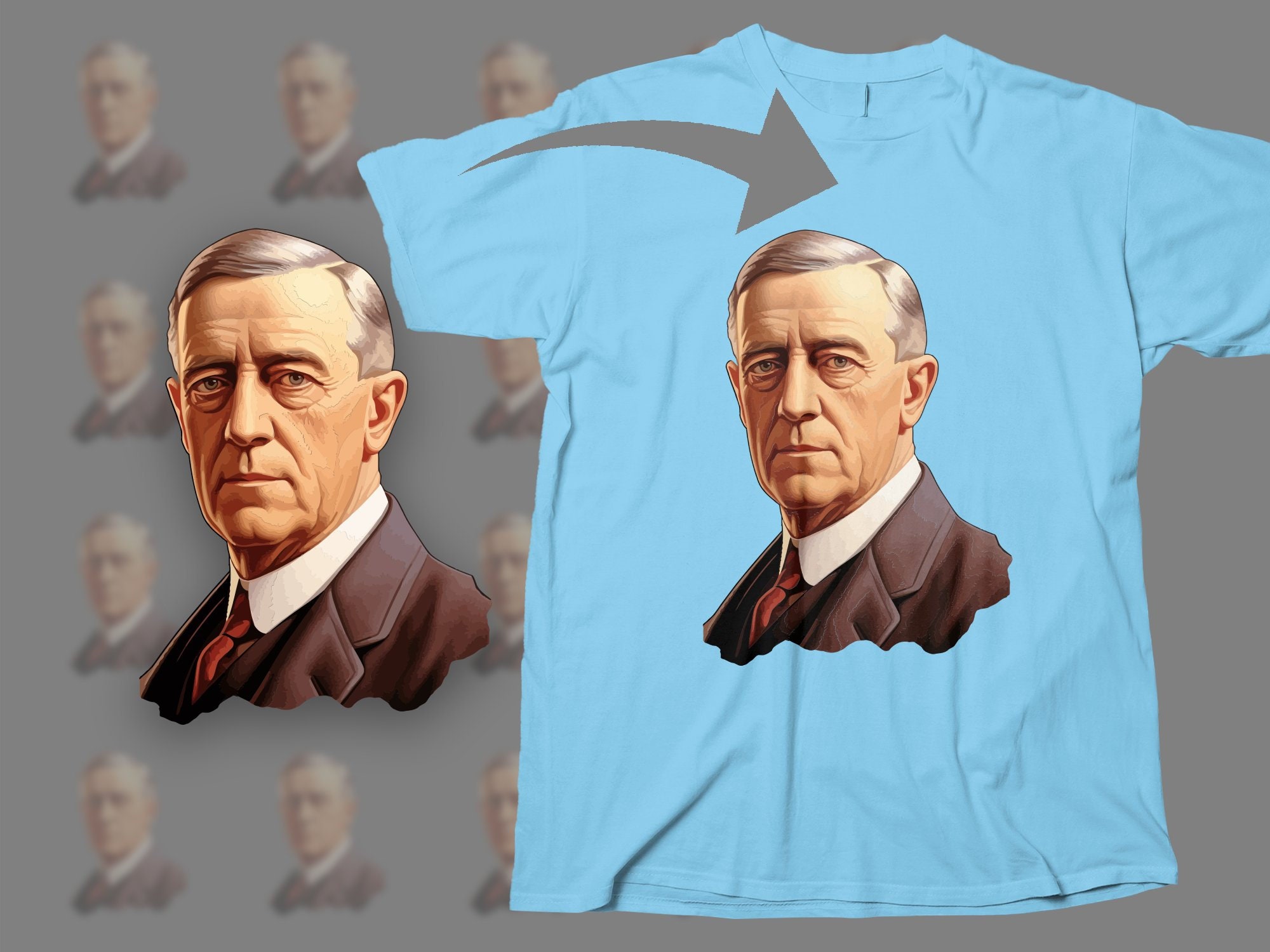 President Woodrow Wilson SVG PNG Clipart Sublimation Transparent ...