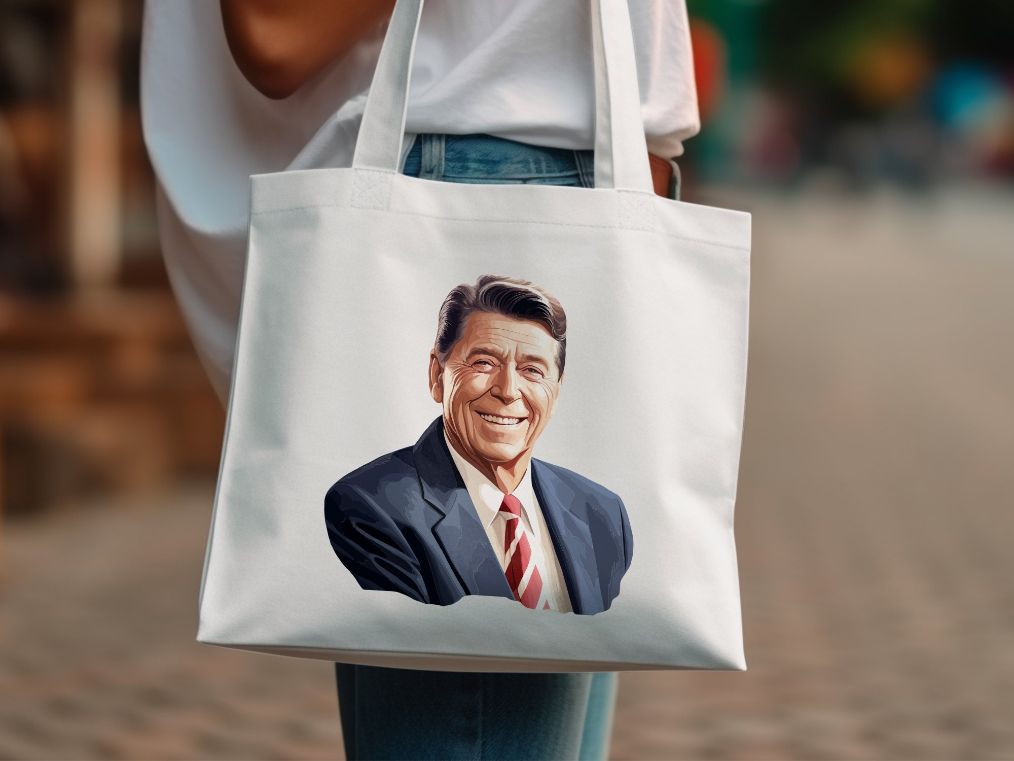 President Ronald Reagan SVG PNG Clipart Sublimation Transparent Watercolor Cartoon Instant ...