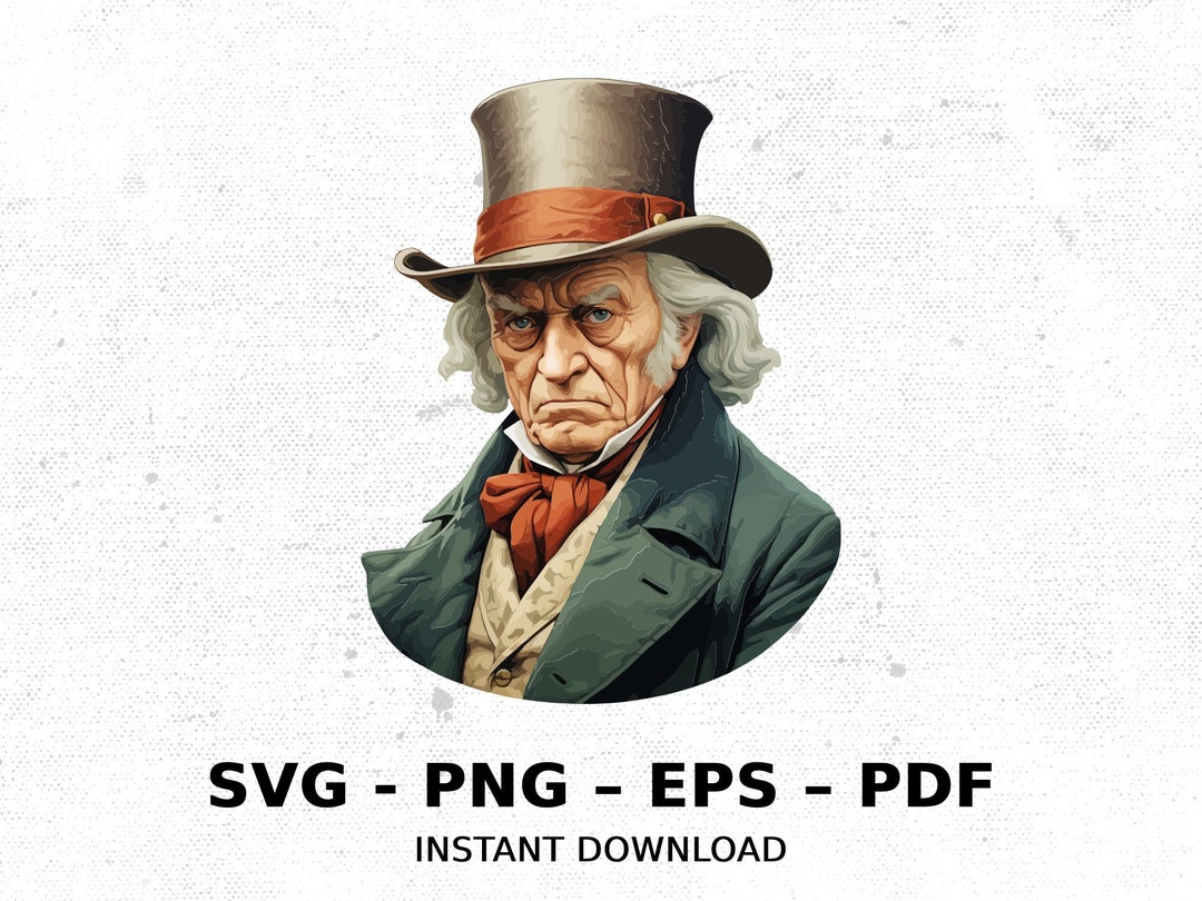 Ebenezer Scrooge Charles Dickens A Christmas Carol SVG PNG Clipart ...