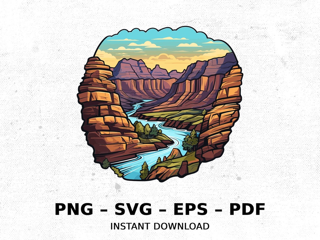 National Park Grand Canyon SVG PNG Clipart | Sublimation Transparent ...