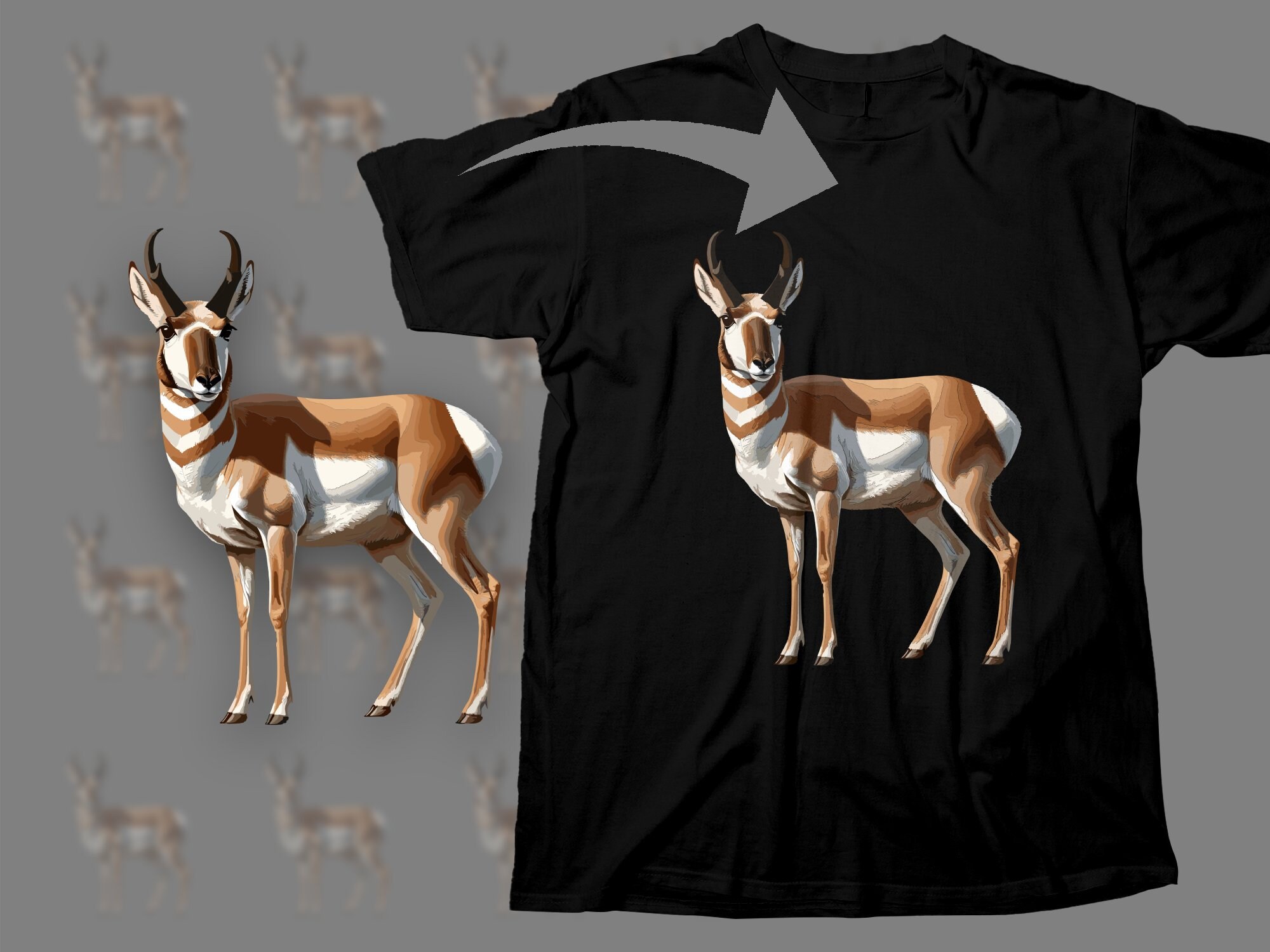 Watercolor Antelope Clipart | Wildlife (svg, Png, Eps, Pdf) (digital ...