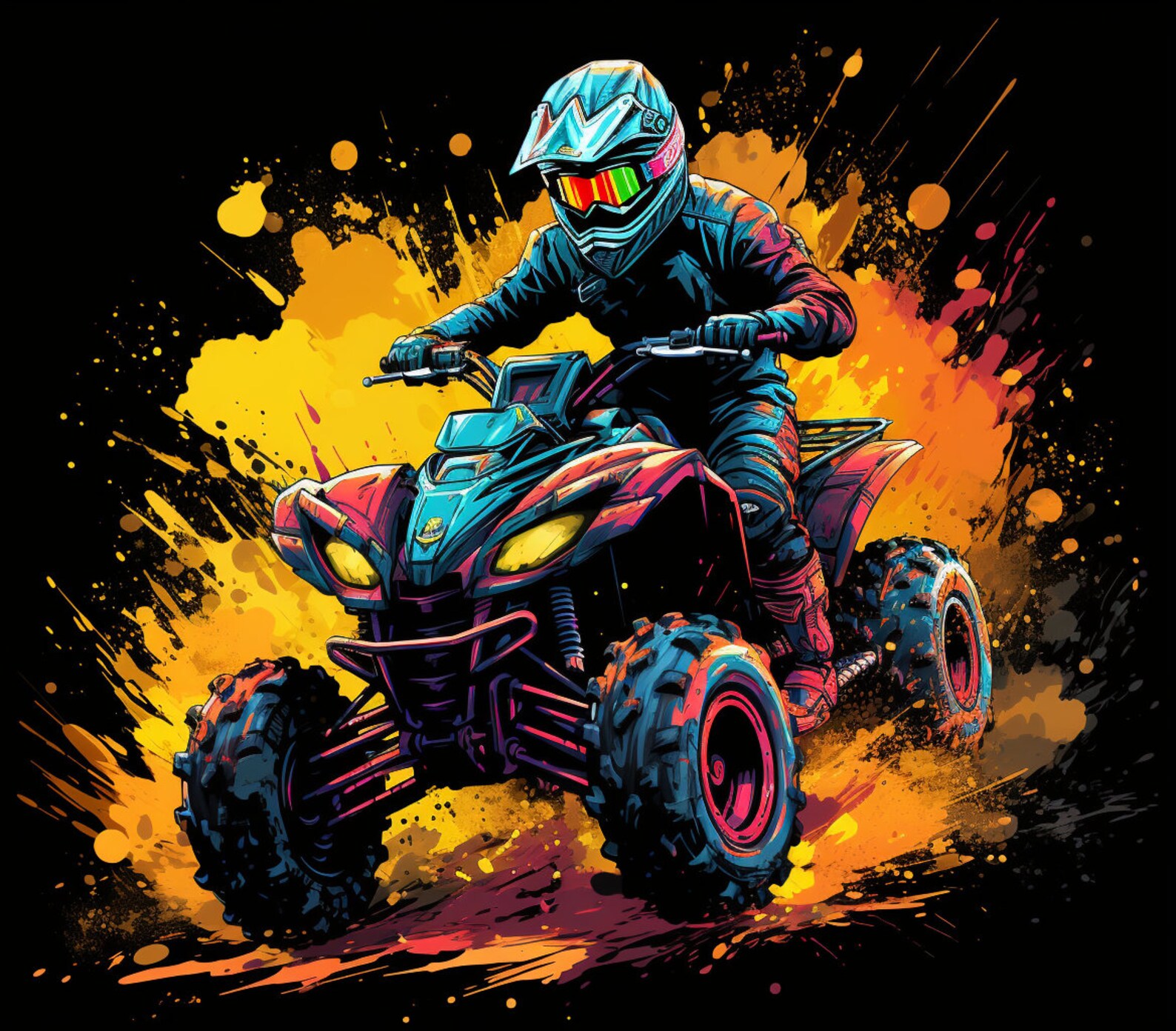 ATV 4 Wheeler off Road Motocross Racing PNG SVG Tumbler Printable ...
