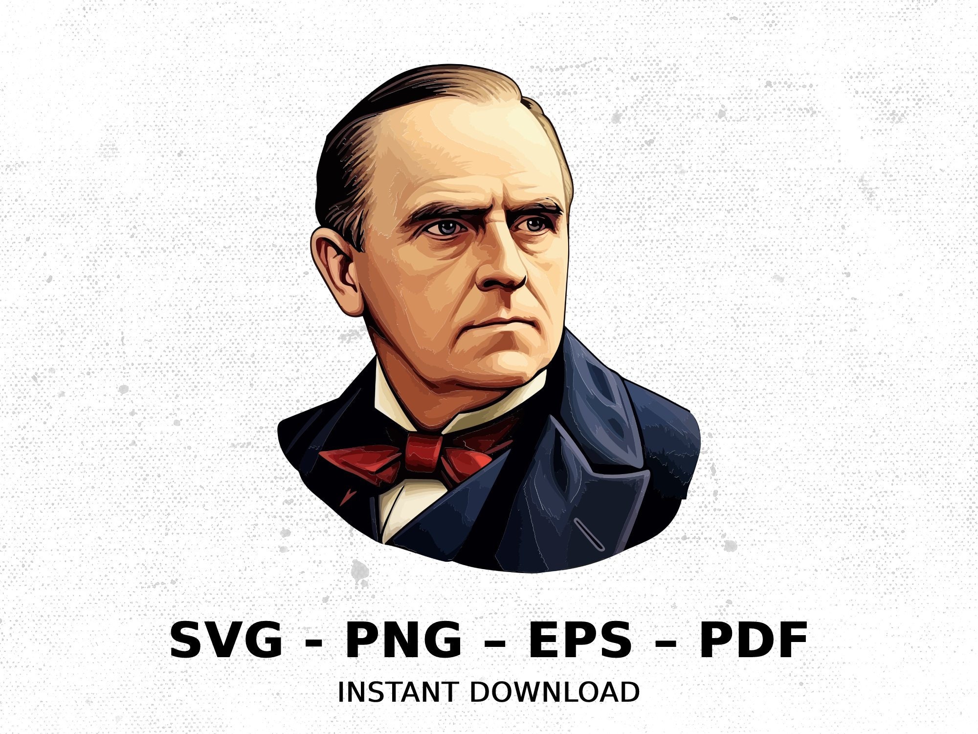 President William Mckinley SVG PNG Clipart Sublimation Transparent ...