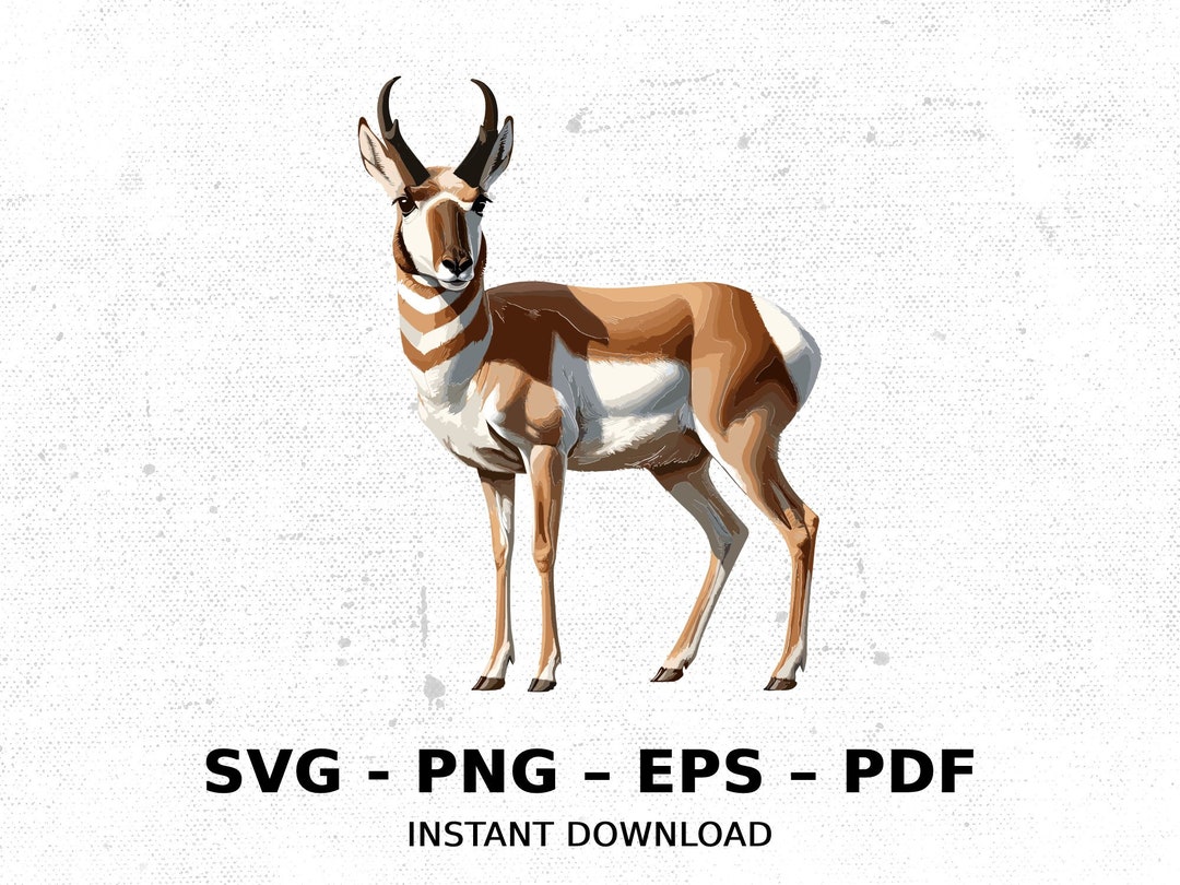 Watercolor Antelope Clipart | Wildlife (svg, Png, Eps, Pdf) (digital ...