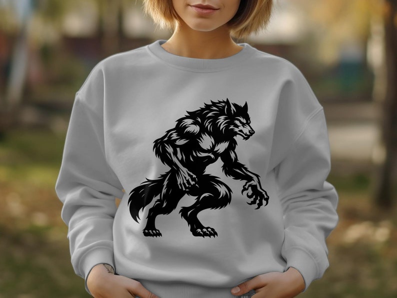 Cryptid Werewolf Lycanthrope SVG PNG Clipart Sublimation Transparent ...