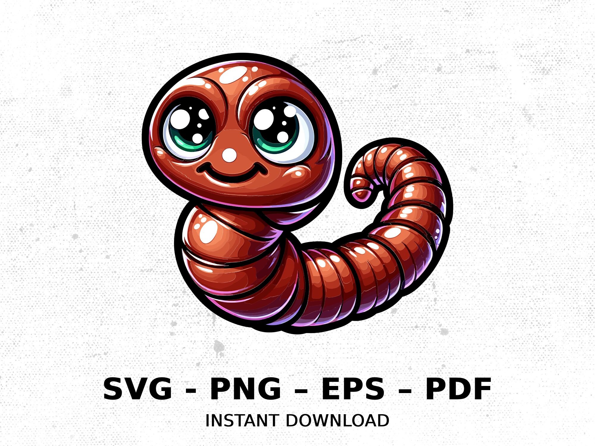 Worm Earthworm Nightcrawler Fishing SVG PNG Clipart Sublimation ...