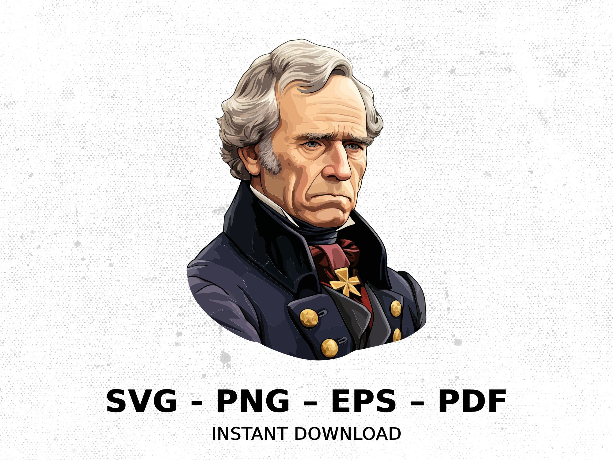 President Zachary Taylor SVG PNG Clipart Sublimation Transparent ...