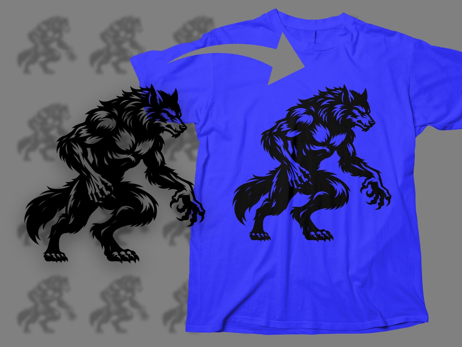 Cryptid Werewolf Lycanthrope SVG PNG Clipart Sublimation Transparent ...