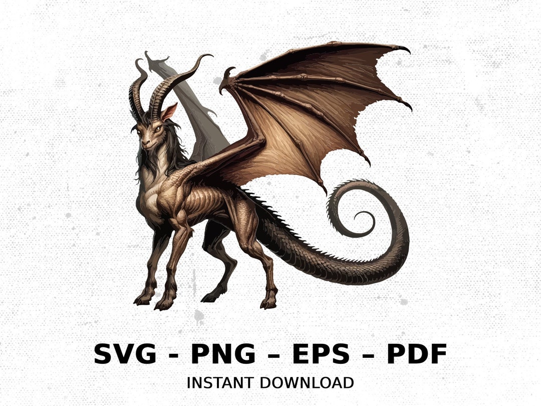 Cryptid Jersey Devil Leeds SVG PNG Clipart Sublimation Transparent ...