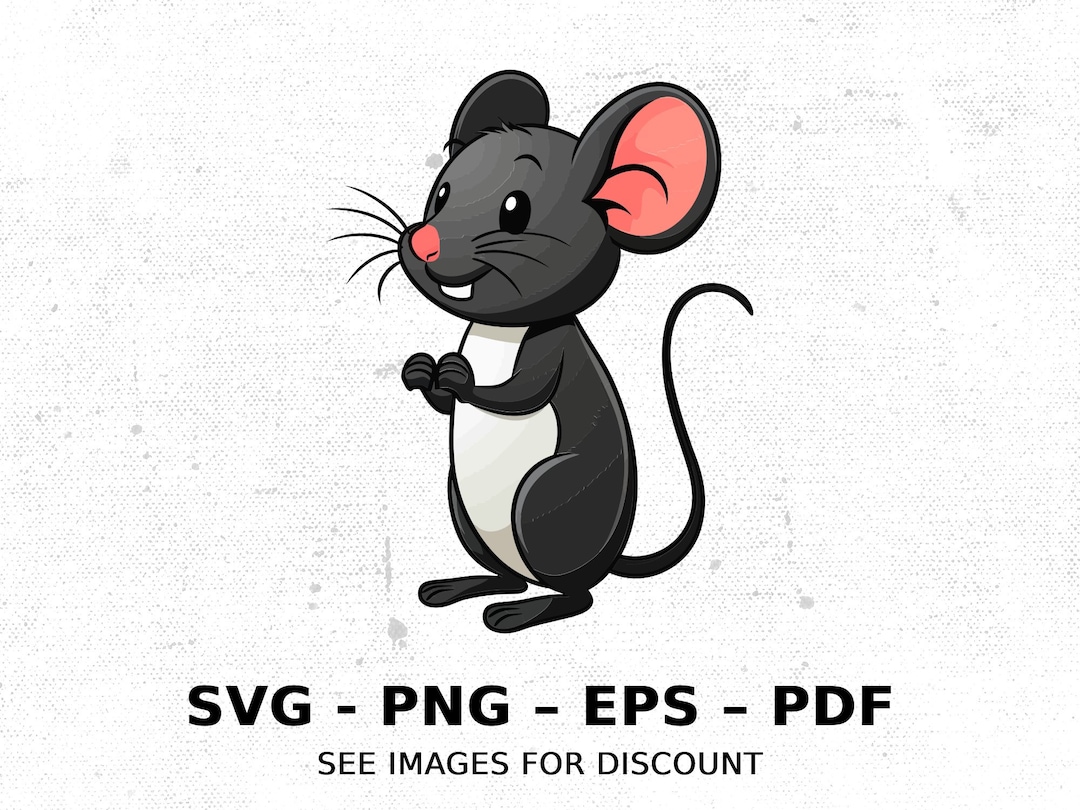 Mouse Cute Little SVG PNG Sublimation Transparent Watercolor Cartoon ...
