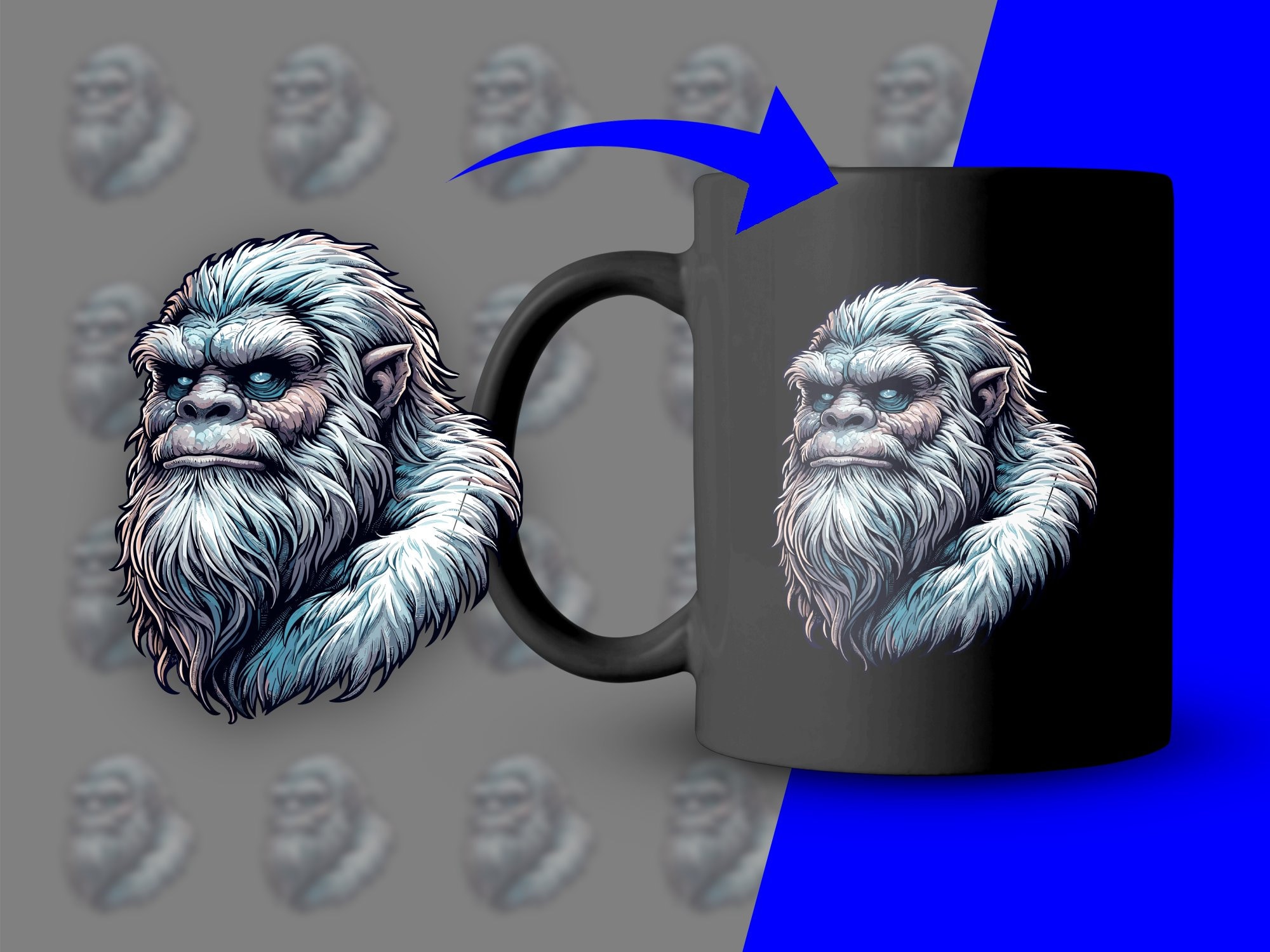 Yeti Cryptid SVG Clipart PNG Sublimation Instant Digital - Etsy Australia