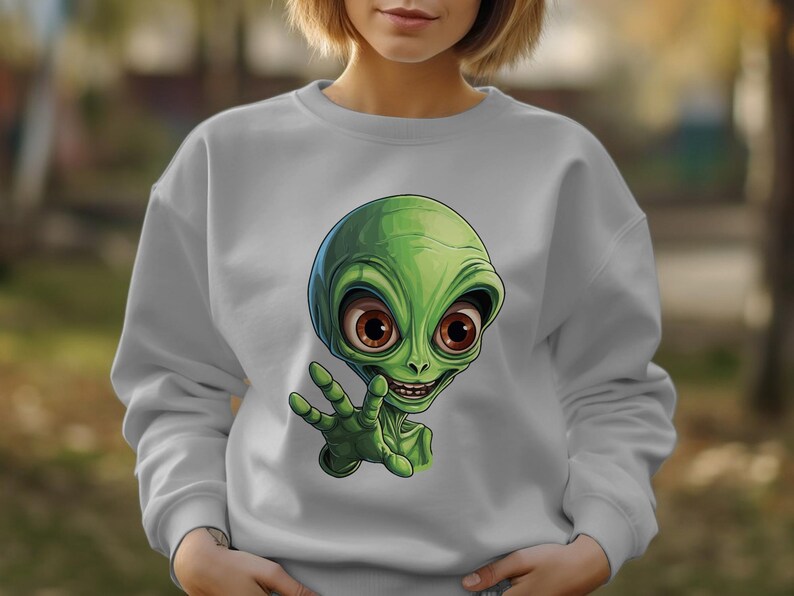 Cryptid Alien Green UFO Space SVG PNG Clipart Sublimation Transparent ...
