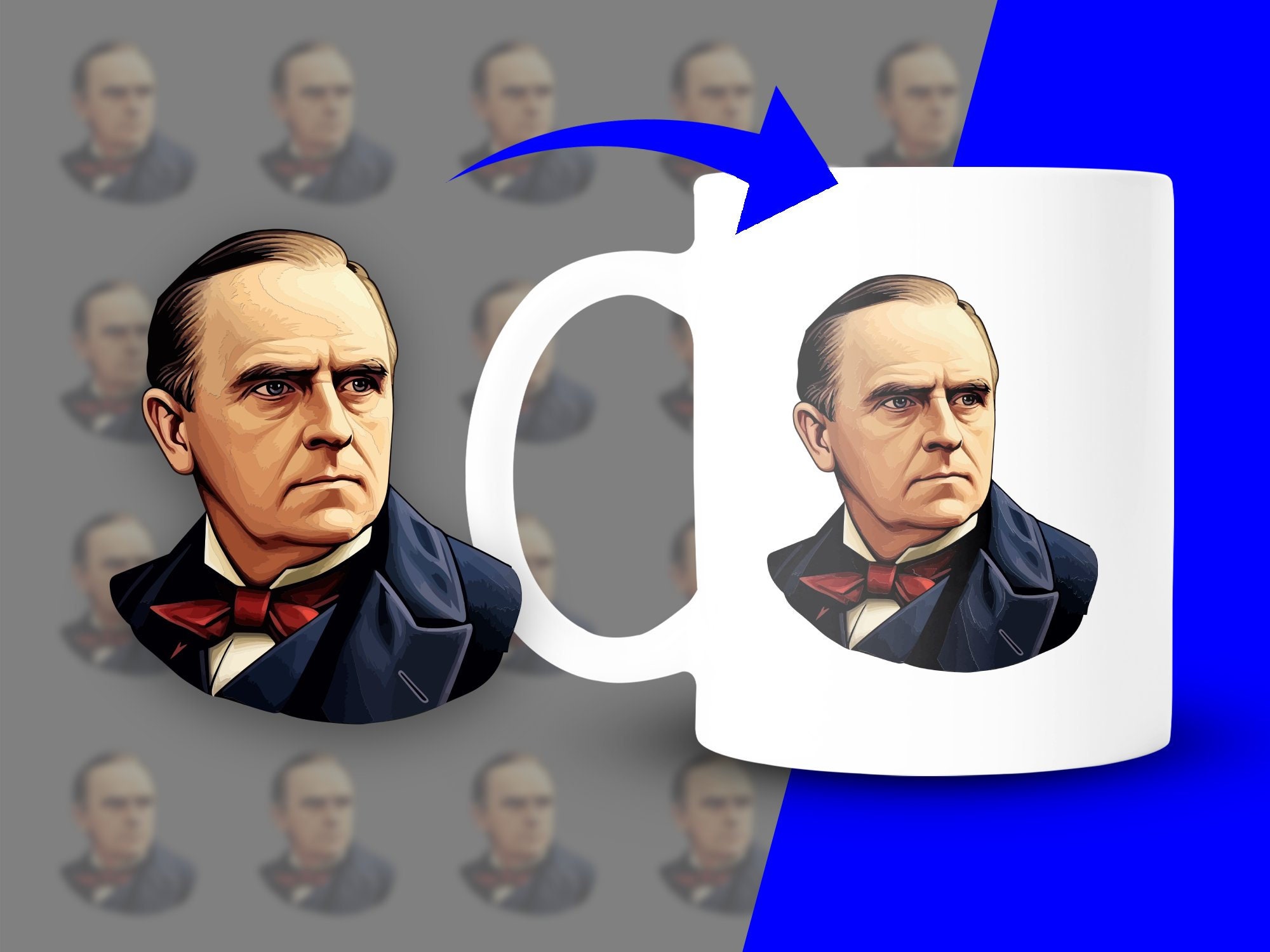 President William Mckinley SVG PNG Clipart Sublimation Transparent ...