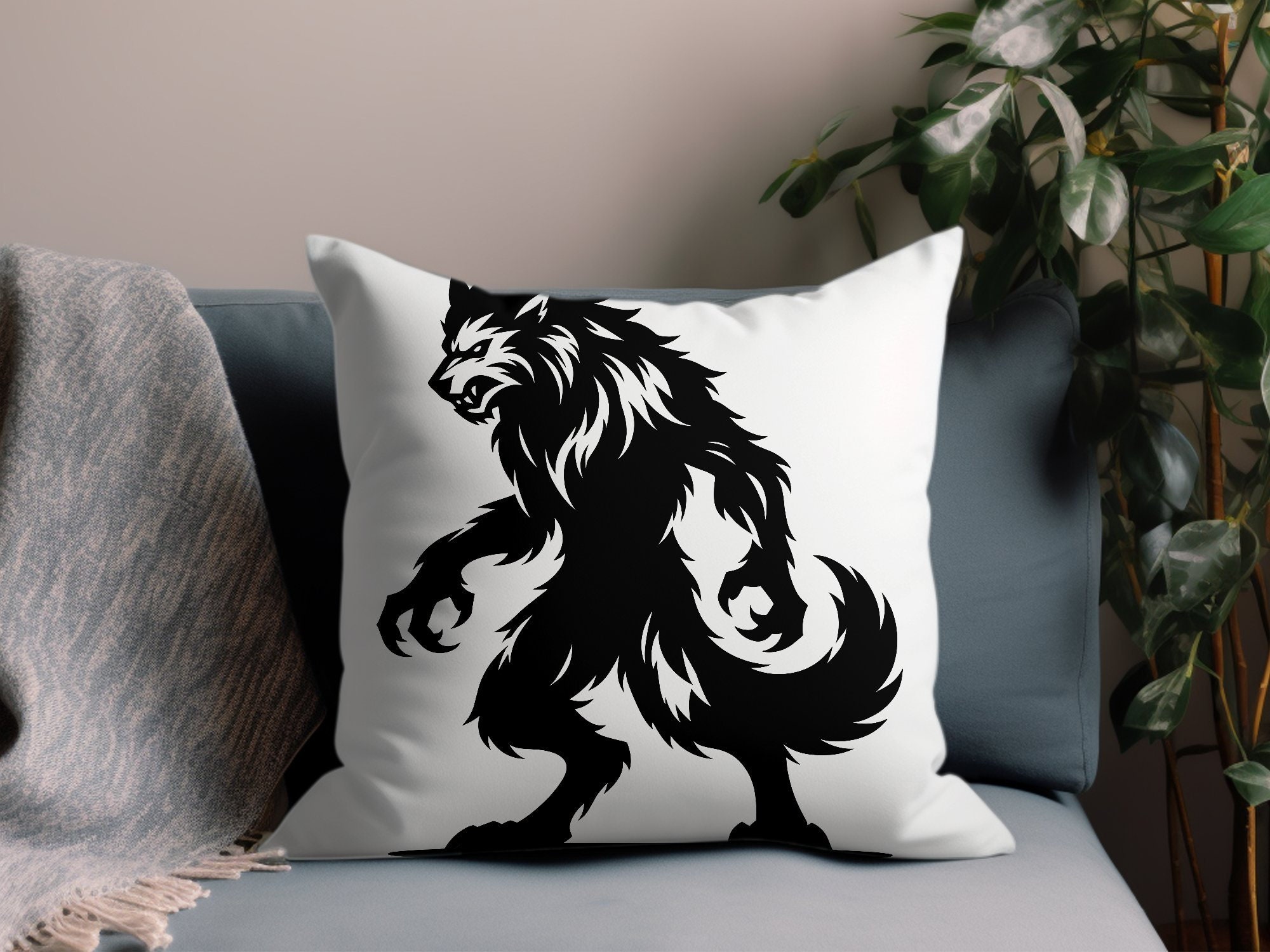 Cryptid Werewolf Lycanthrope SVG PNG Clipart Sublimation Transparent ...