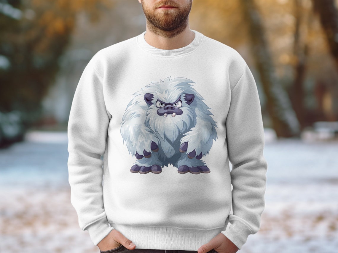 Cryptid Yeti Abominable Snowman SVG PNG Clipart Sublimation Transparent ...