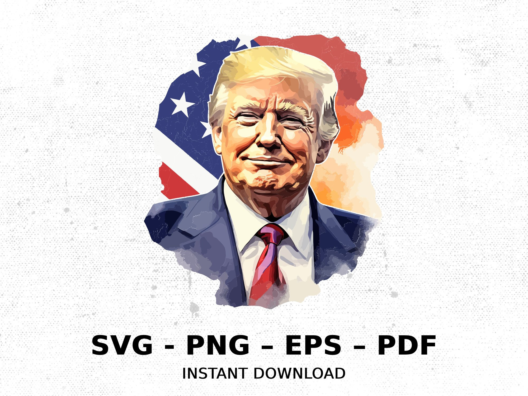 President Donald Trump USA American Flag SVG PNG Clipart | Sublimation ...