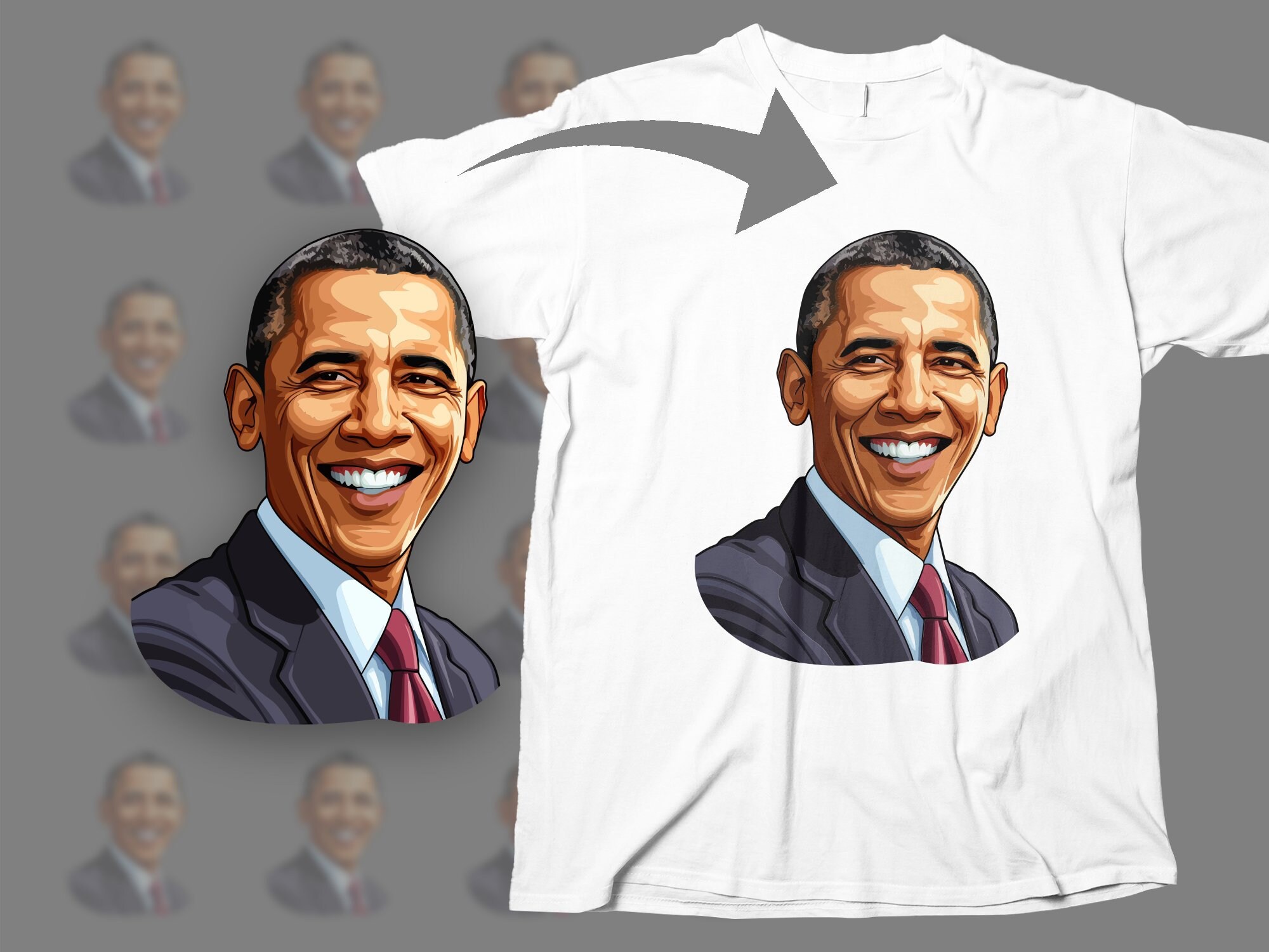 President Barack Obama SVG PNG Clipart | Sublimation Transparent ...
